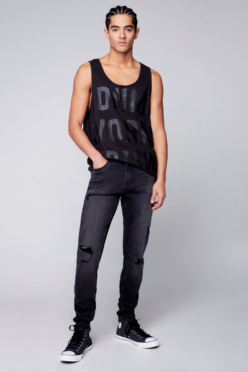 IDOL – BASIC 5 POCKETS SKINNY PANTS – VINTAGE BLACK – DENIM SOCIETY™